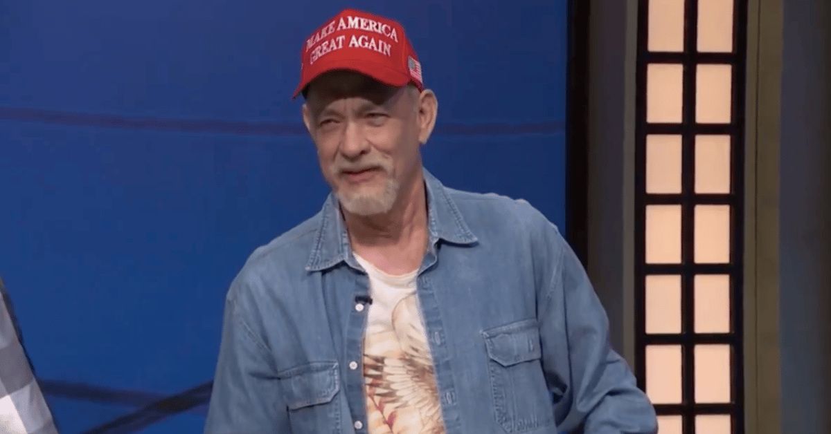 Tom Hanks Slammed Over 'Racist' MAGA Sketch for 'SNL' 50th Anniversary